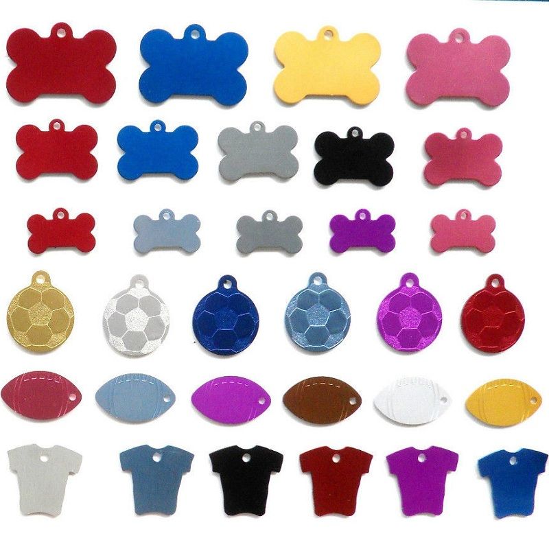 Pet Id Tag Aluminium Dog Cat Tags Various Shapes Sizes Drop Shipping ...