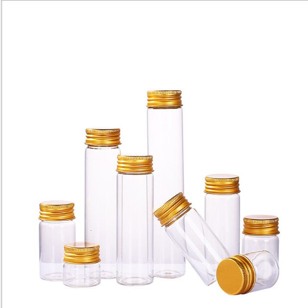 25ml 50ml Glass Screw Top Tube Small Threaded Bottle Glasss Vial 37mm ...