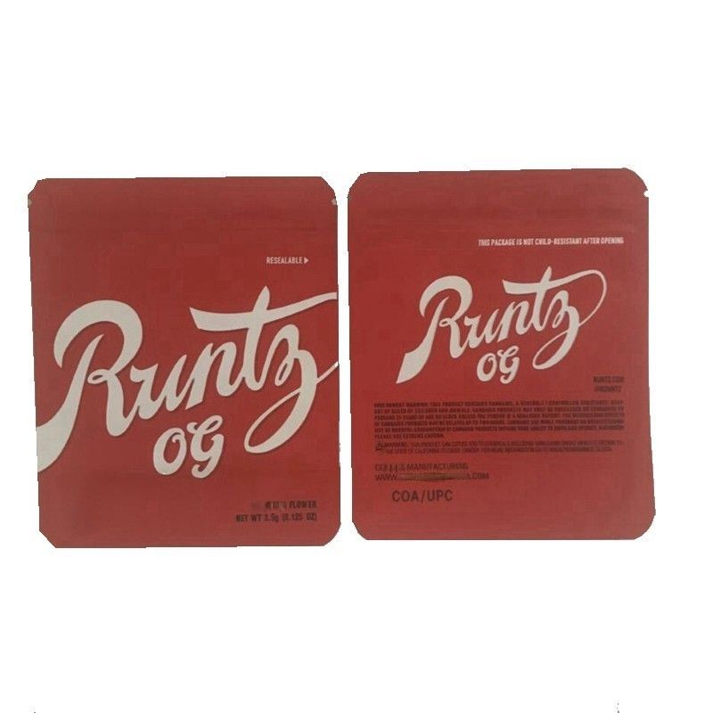 Wholesale 3.5g White Runtz Packaging Mylar Bags Empty Pink Red Runts Og ...