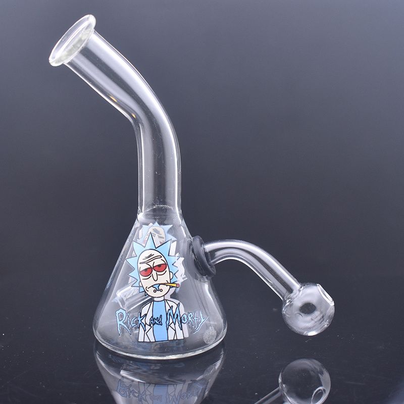Pocket 4Inch Mini Glass Beaker Bongs With Replaceable Oil Burner Pipe ...