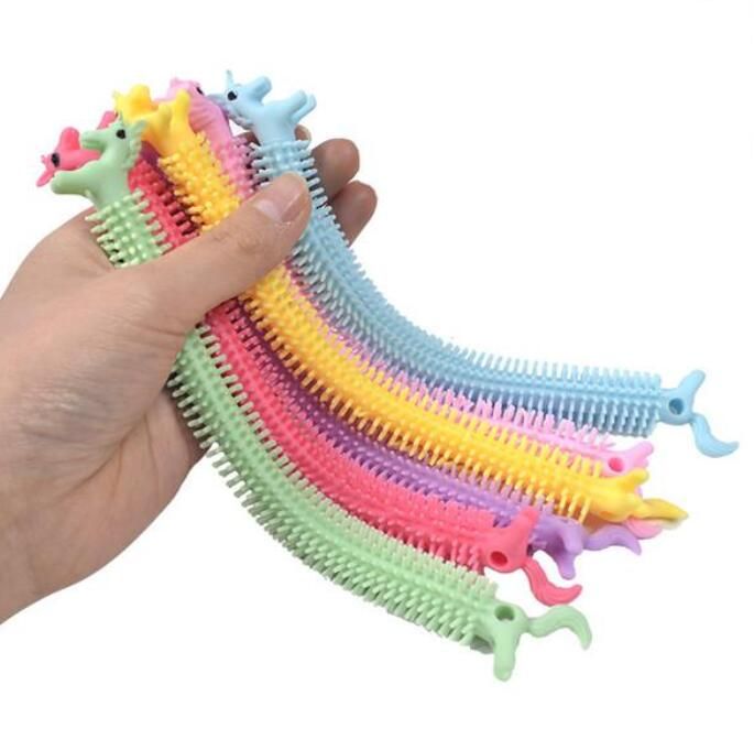 DHL Fidget Toys Sensory Toy Noodle Rope TPR Stress Reliever Unicorn ...