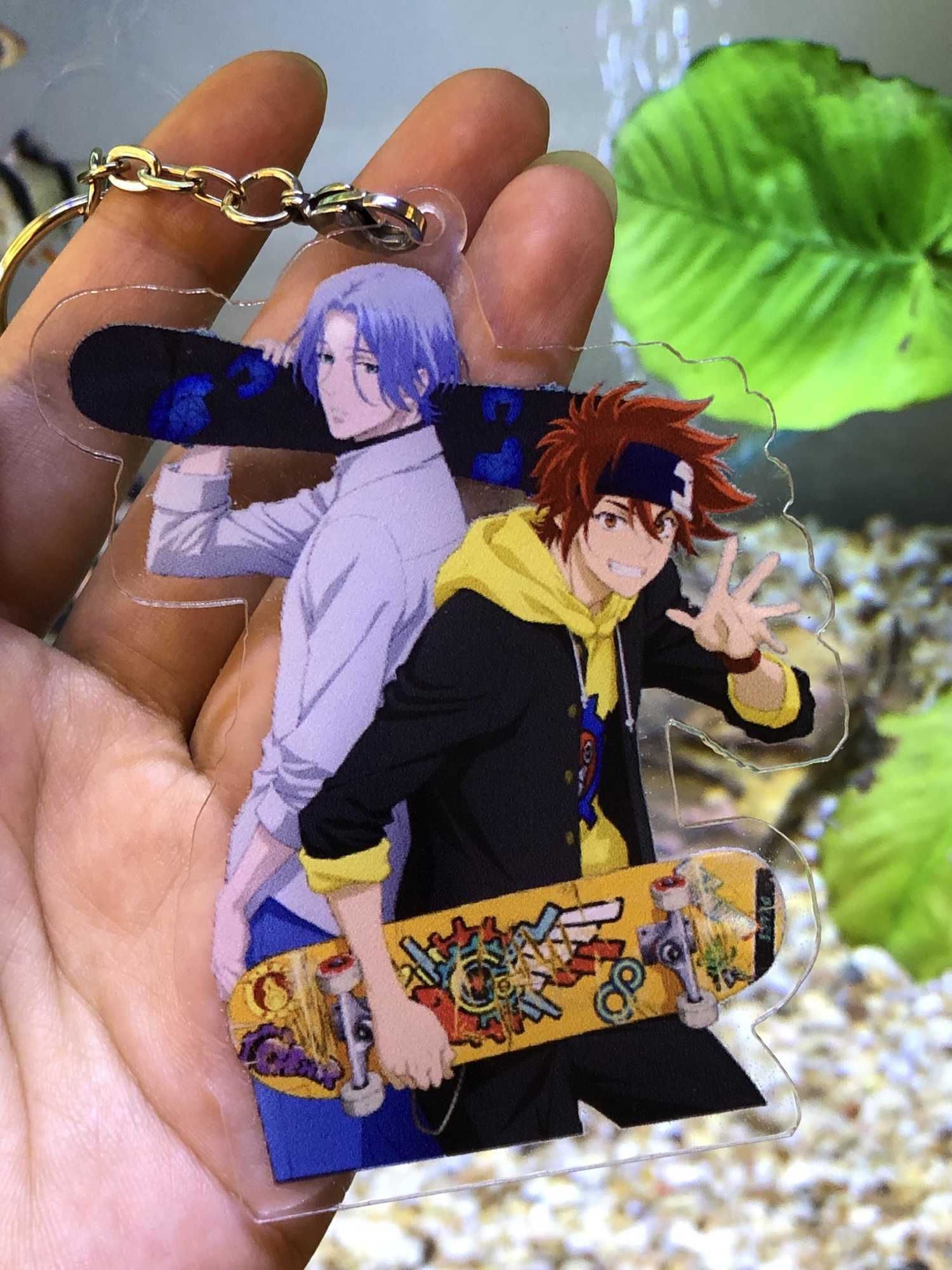 SK8 Infinity Miya Reki Langa Finger Skateboard Polymer Clay Keychain ...