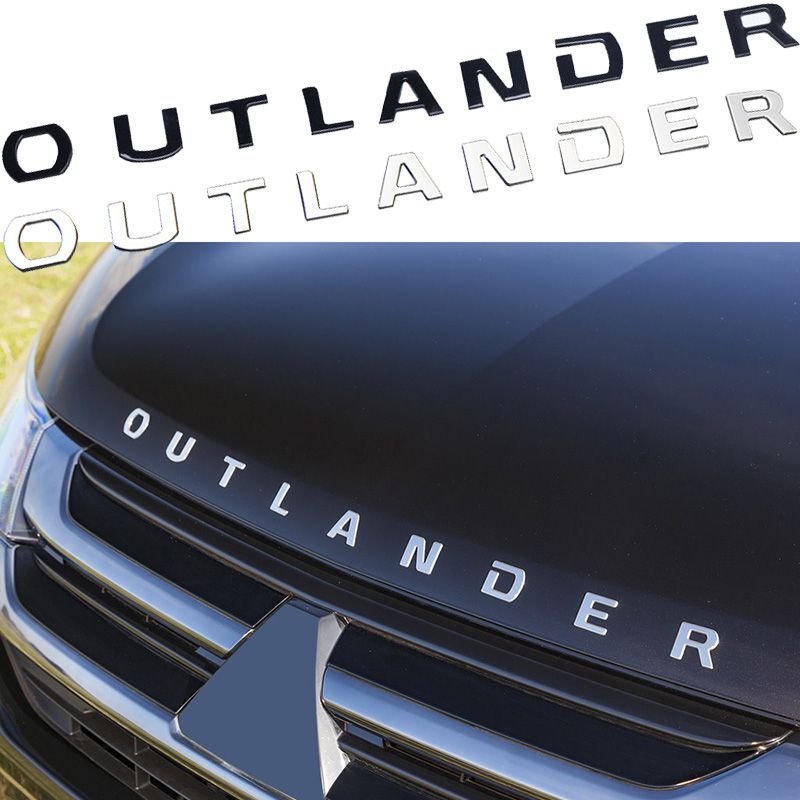 Discount Metal OUTLANDER Letters Logo Sticker Car Tuning For Mitsubishi ...