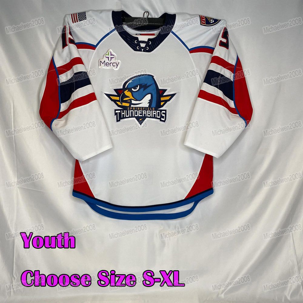 Sj98 Custom Springfield Thunderbirds AHL Hockey Jersey Matthew Peca Sam ...