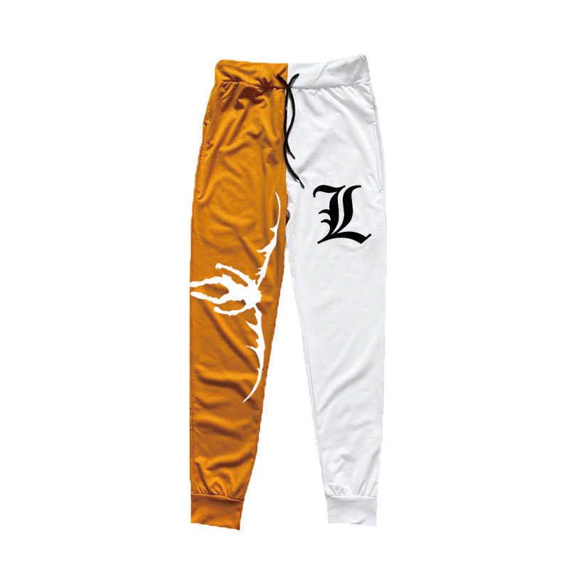 New Japan Anime Death Note Print Trousers Men Women Double Color ...