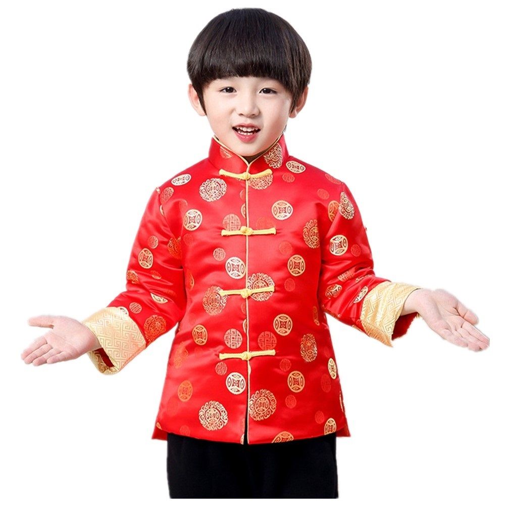 Chinese Traditional Childrens Fleece Jackets For Boys Quilted Outerwear ...
