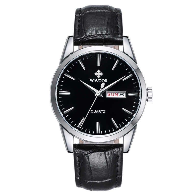 WWOOR Mens Square Watches Luxury Stainless Steel Business Gold Wrist ...