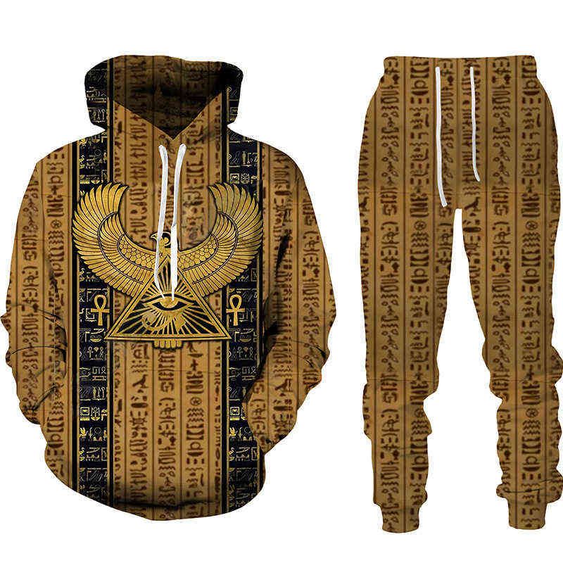 Horus Egyptian God Eye Of Egypt Pharaoh Anubis Hoodie Tracksuit Men ...