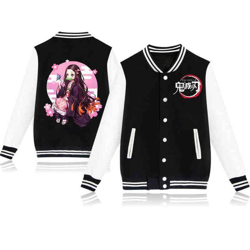 Anime Demon Slayer Kamado Nezuko Jacket Casual Baseball Jacket Y1213 ...