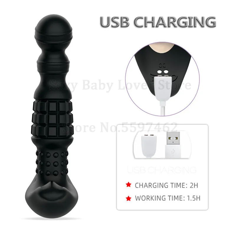 Vibrateurs De Massage De La Prostate Électrique Rotation Anal Plug Mâle