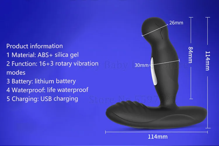 Vibrateurs De Massage De La Prostate Électrique Rotation Anal Plug Mâle