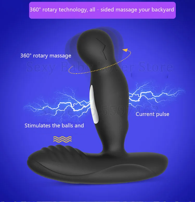 Vibrateurs De Massage De La Prostate Électrique Rotation Anal Plug Mâle