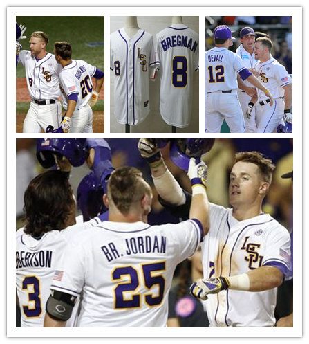 NCAA Custom LSU Tigers Baseball Jersey 18 Tre Morgan 3 Dylan Crews 4 ...