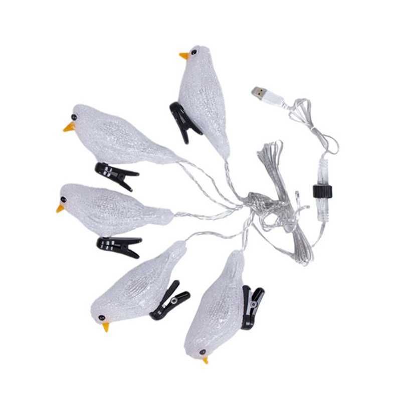 SunJoyco Bird String Lights: 5 LED Waterproof Solar Powered Outdoor ...