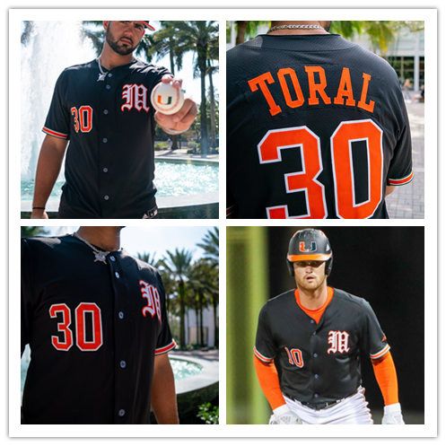 Miami Hurricanes Baseball Jersey 28 Jor Dan Lala 16 Ray Gil 51 Tony ...