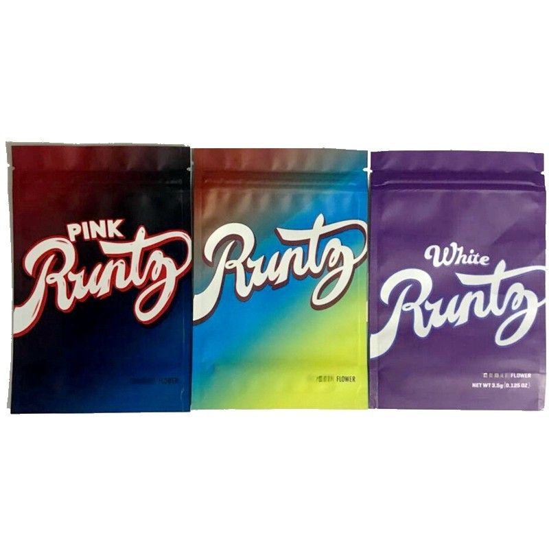 Wholesale In Stock White Runtz Mylar Bags 3.5g Retail Pink Runts Og ...