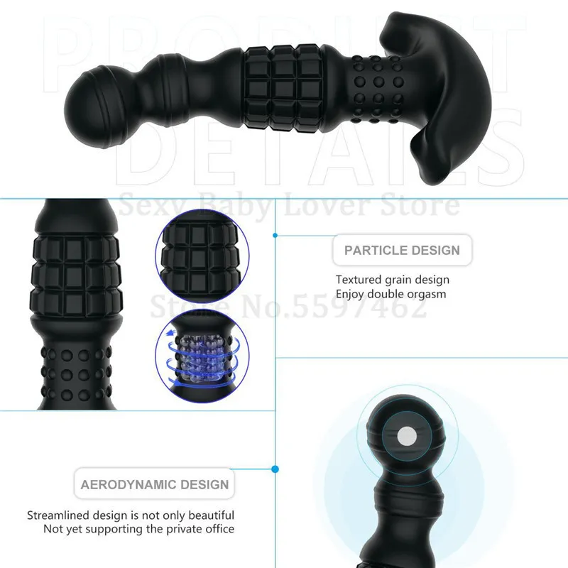 Vibrateurs De Massage De La Prostate Électrique Rotation Anal Plug Mâle