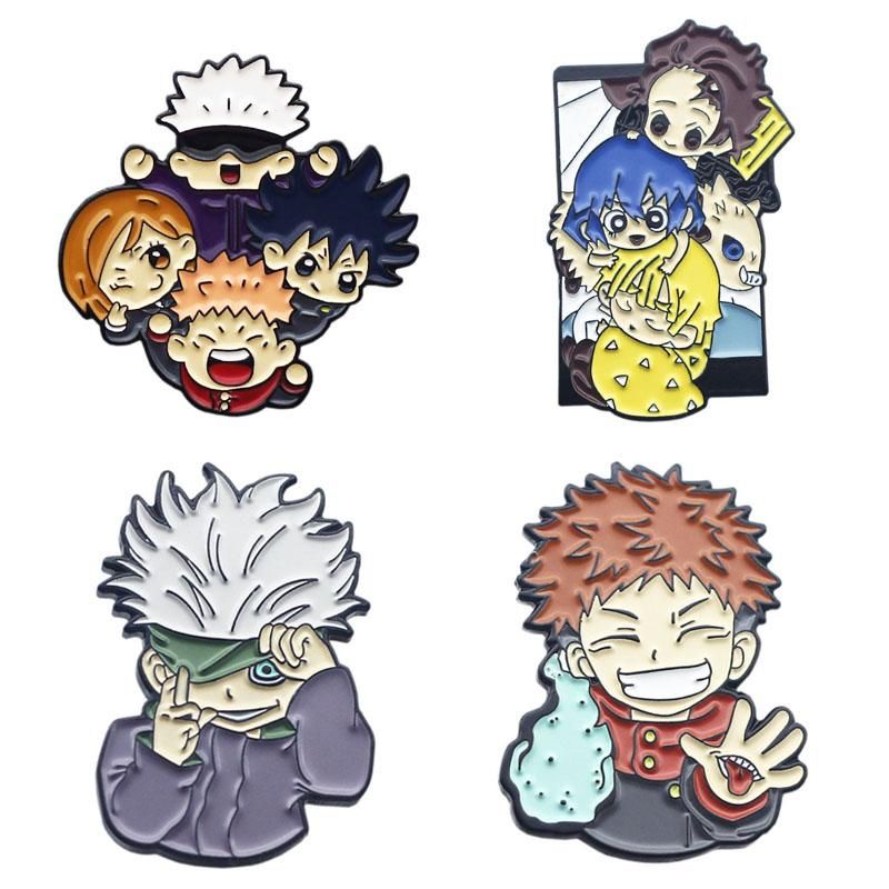 Jujustsu Kaisen Gojo Satoru Yuji Itadori Enamel Pins