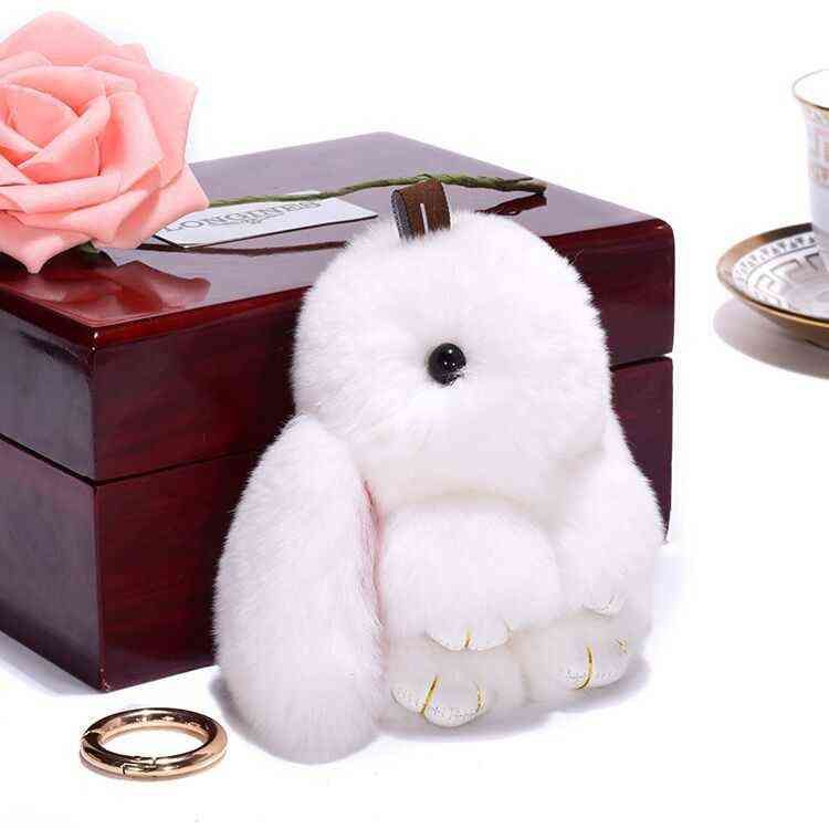 HOT Kawaii Cute Real Life Rabbit Animal Fur Doll Plush Toy Kids ...