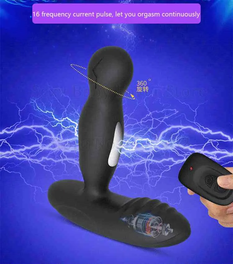 Vibrateurs De Massage De La Prostate Électrique Rotation Anal Plug Mâle