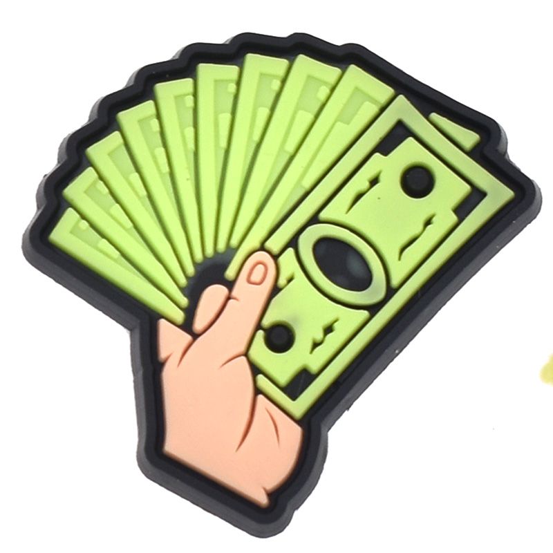 Wholesale Money Dollar Soft Rubber PVC Croc Shoe Charms For Clog Croc ...