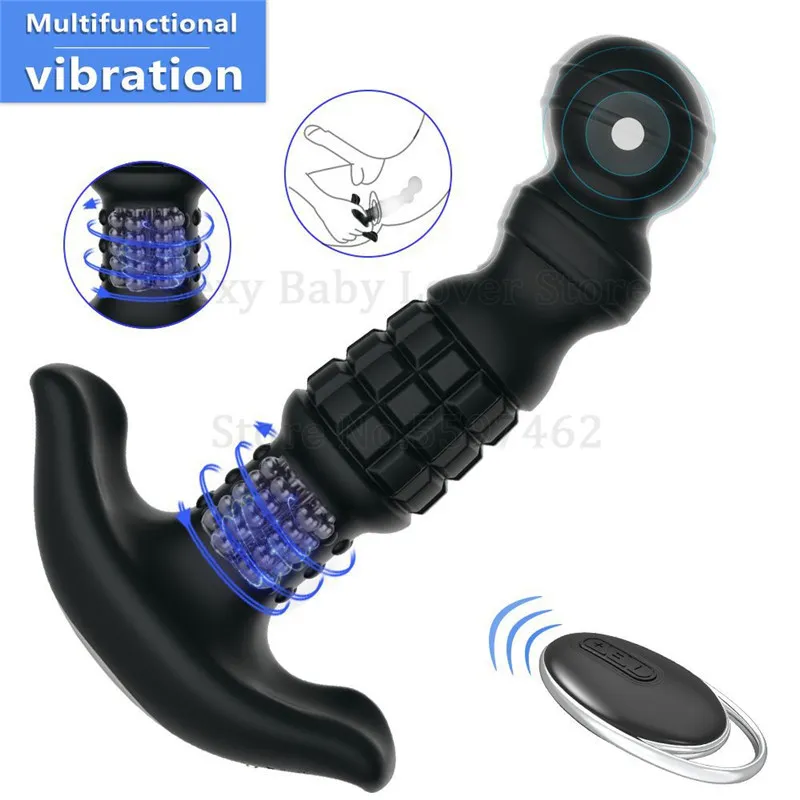 Vibrateurs De Massage De La Prostate Électrique Rotation Anal Plug Mâle