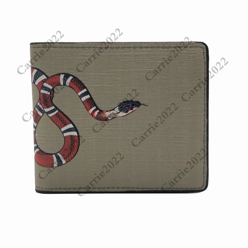 1 Pecs Good Quality Men Animal Short Wallet Leather Black Snake Tiger ...