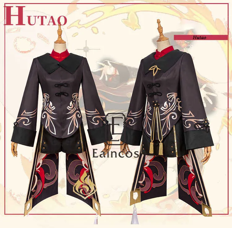 Jeu Genshin Impact Hu Tao Cosplay Costume Anime Tenues Robe Halloween ...