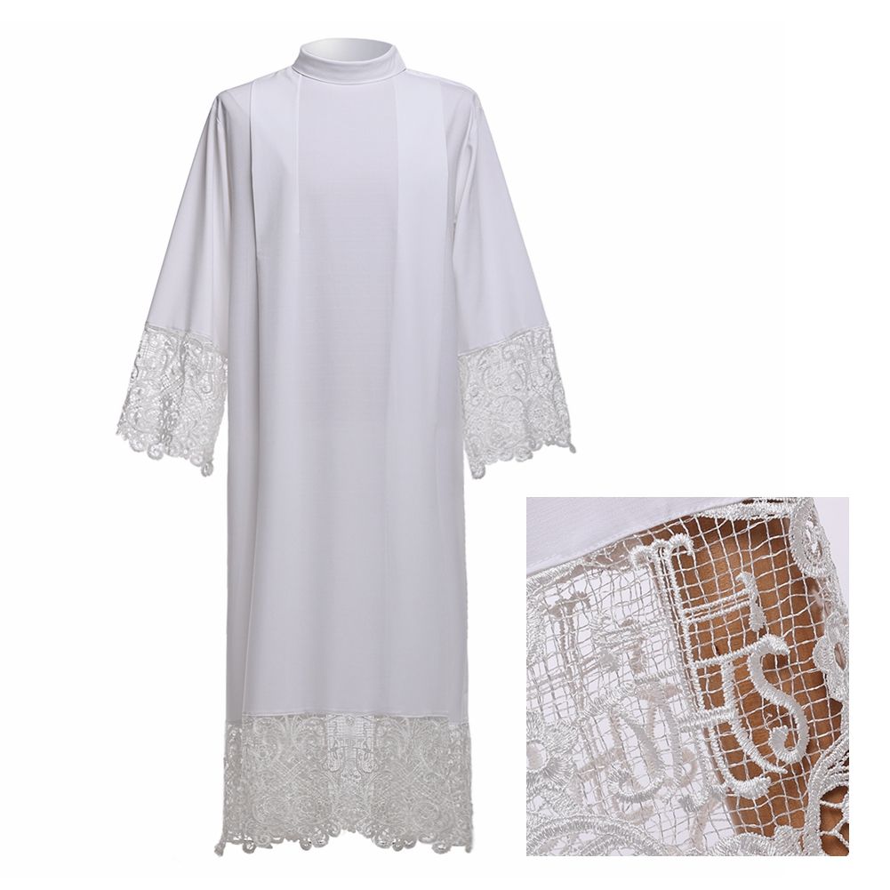Catholic Church Priest Costume Seminarian Surplice ALB Cassock Lace ...