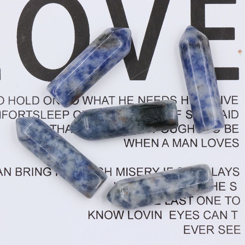 Natural Crystal Stone Hexagonal Column Statue Carving Rose Quartz ...