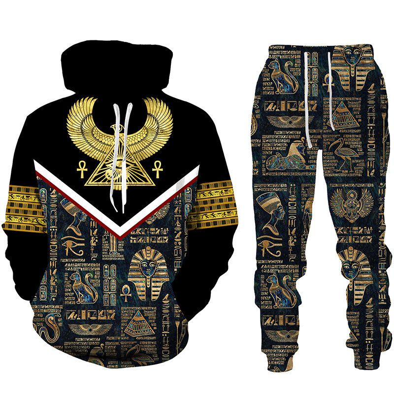 Horus Egyptian God Eye Of Egypt Pharaoh Anubis Hoodie Tracksuit Men Clothing Sets Autumn Winter ...