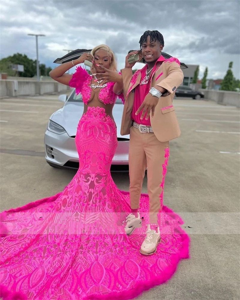 Hot Pink Sexy Prom Dress