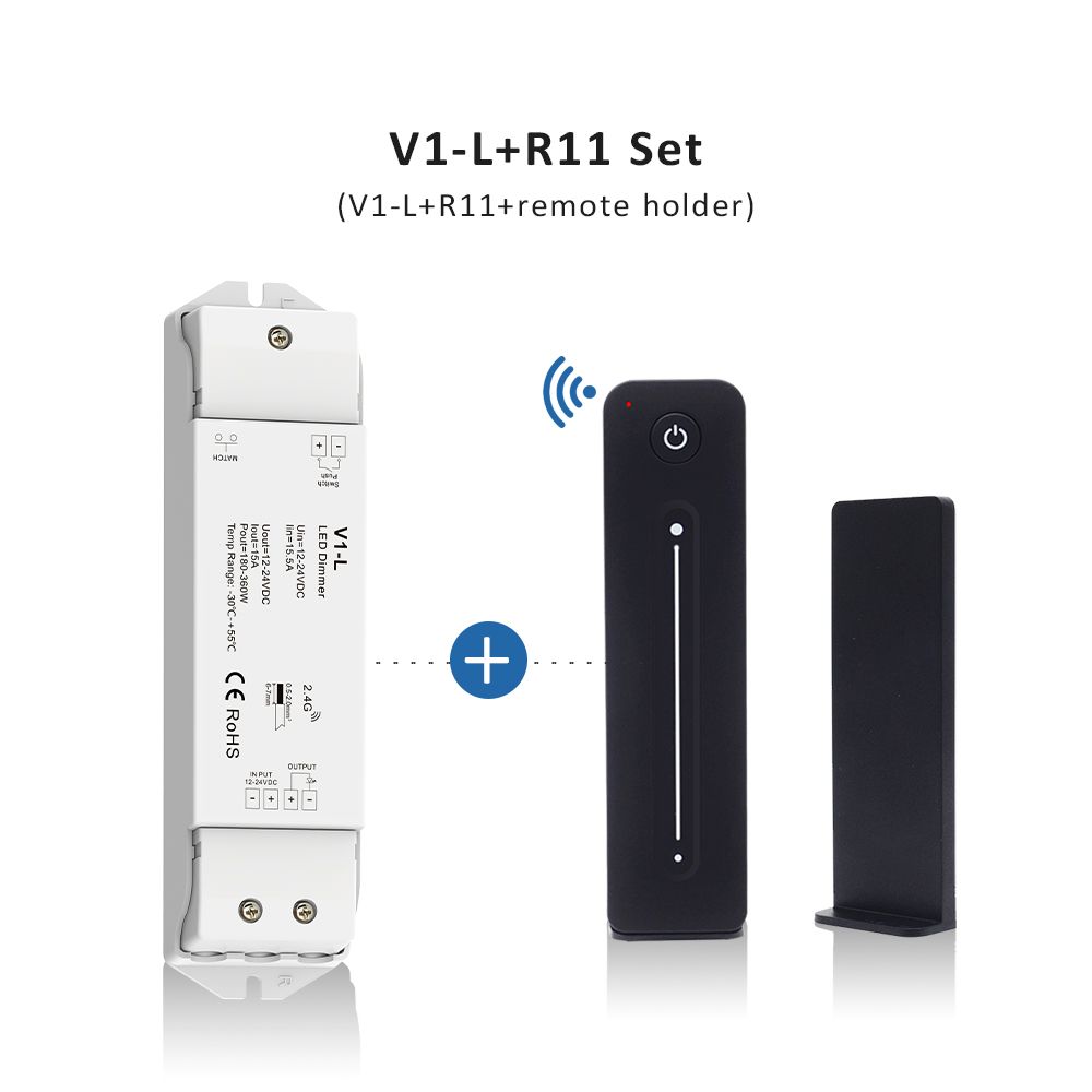 MJJC Dimmer 12V DC 15A LED Dimer 24V Touch Switch Dimmable 2.4G RF ...