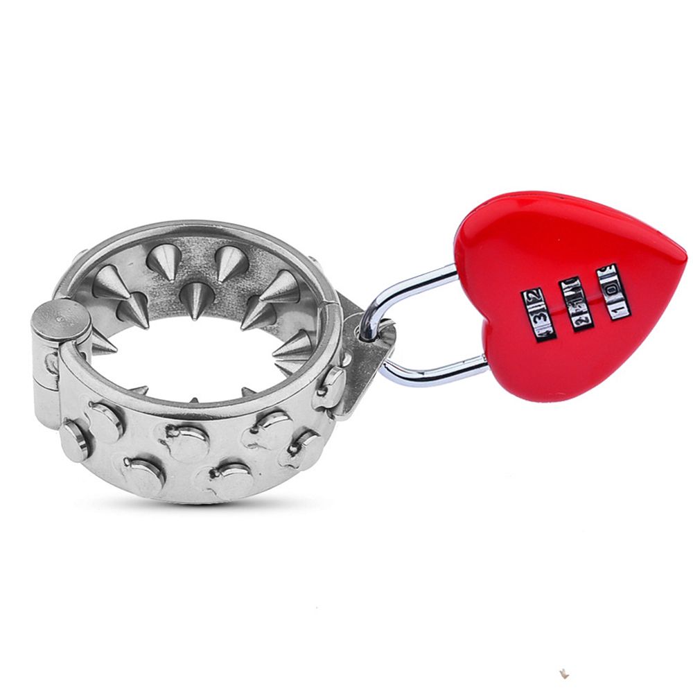 BDSM Stainless Steel Spike Scrotum Ring Cock Lock Penis Testicle ...