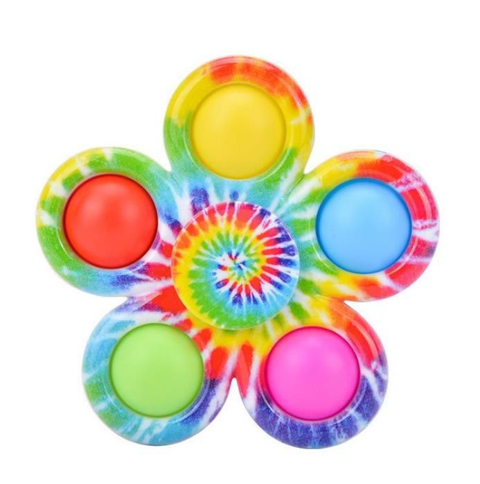 Fidget Spinner Toy Simple Dimple Tie Dye Push Bubble Fidgets Sensory ...
