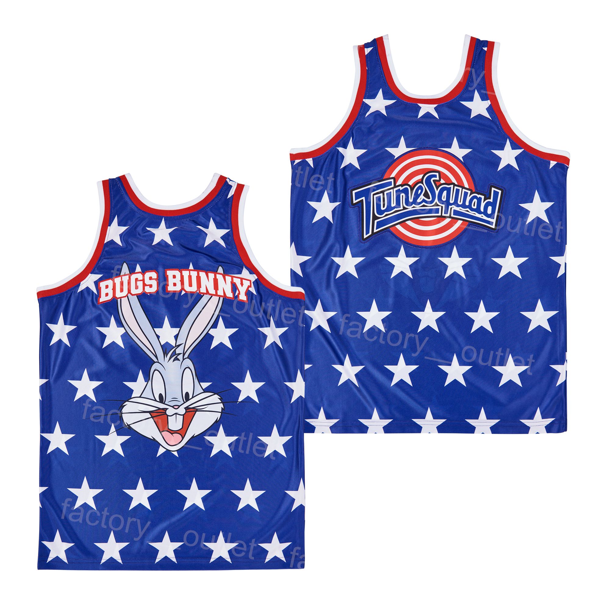 Hombres Película Space Jam Tune Squad Baloncesto Jersey Conejo Lola ...