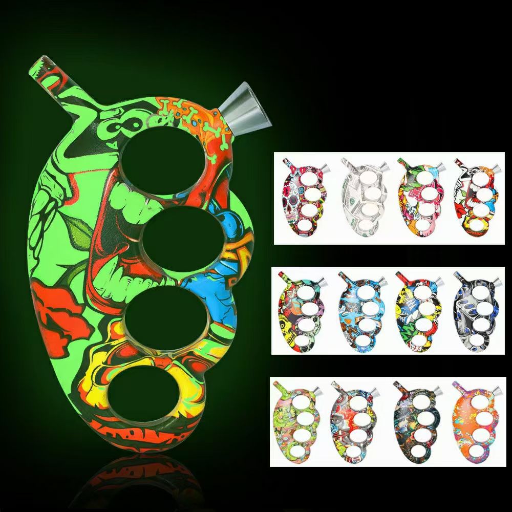 Plastics Silicone Knuckles Smoking Pipes Bubble Filter Recycler Hookah ...