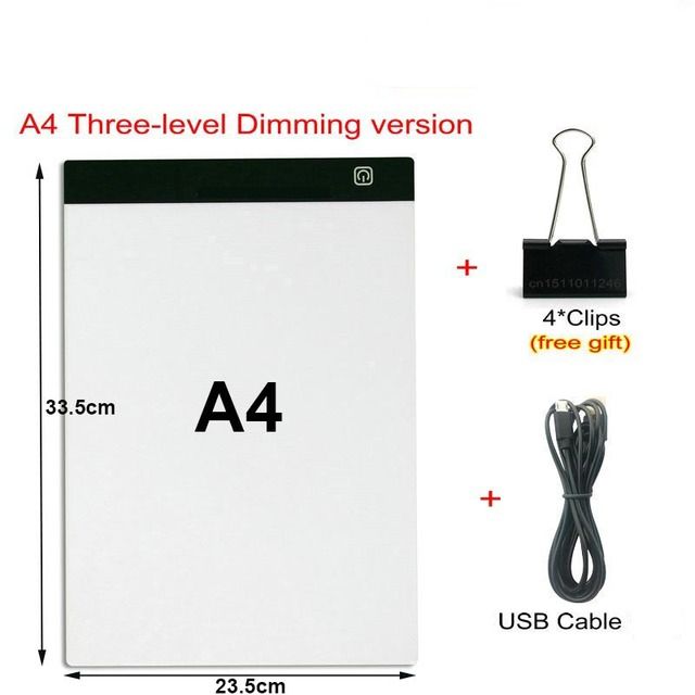 A3/A4/A5 Graphics Tablets Three Level Dimmable Led Light Copy Drawing ...