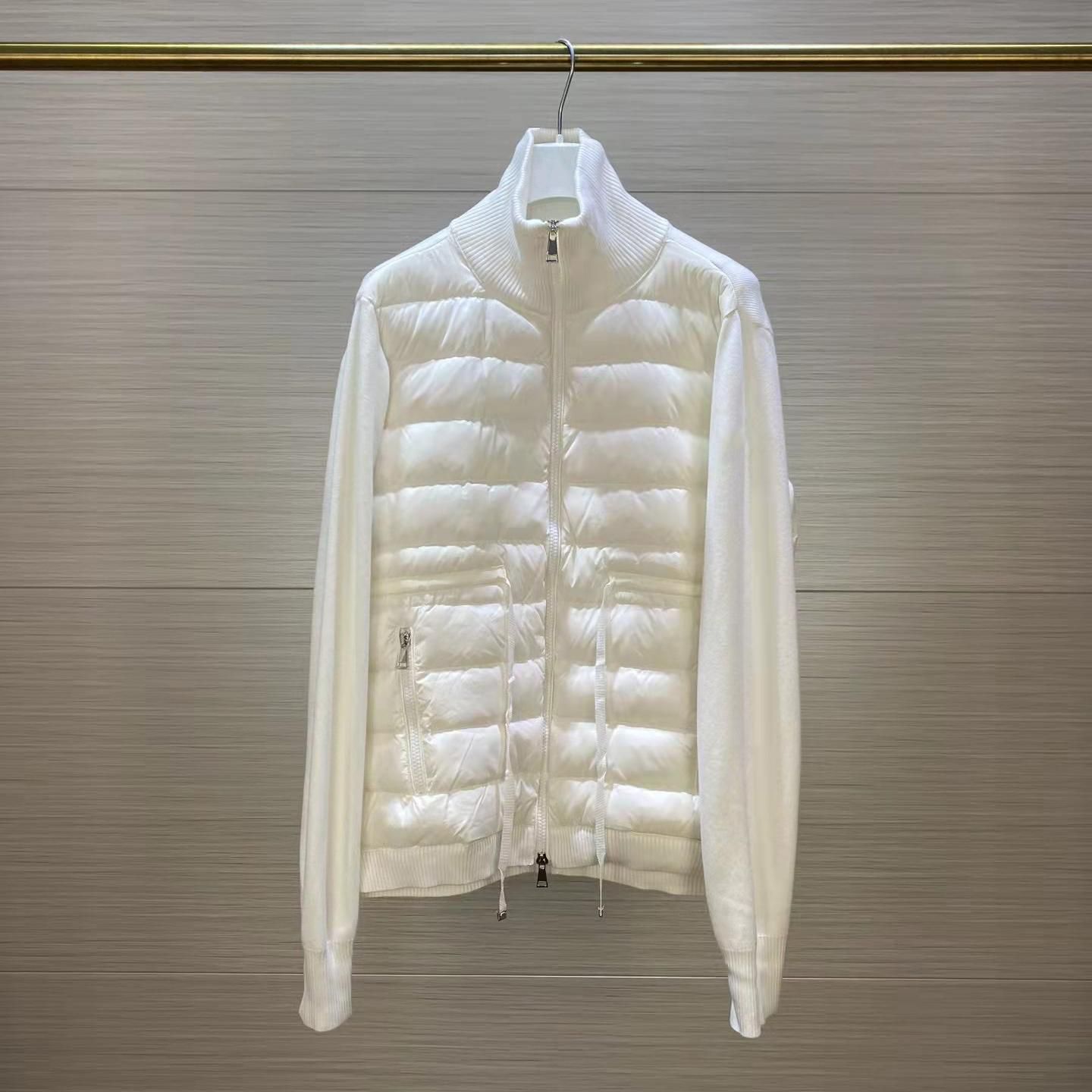 Designer Womens Down Jackets French Brand Knit Patchwork Coat ...