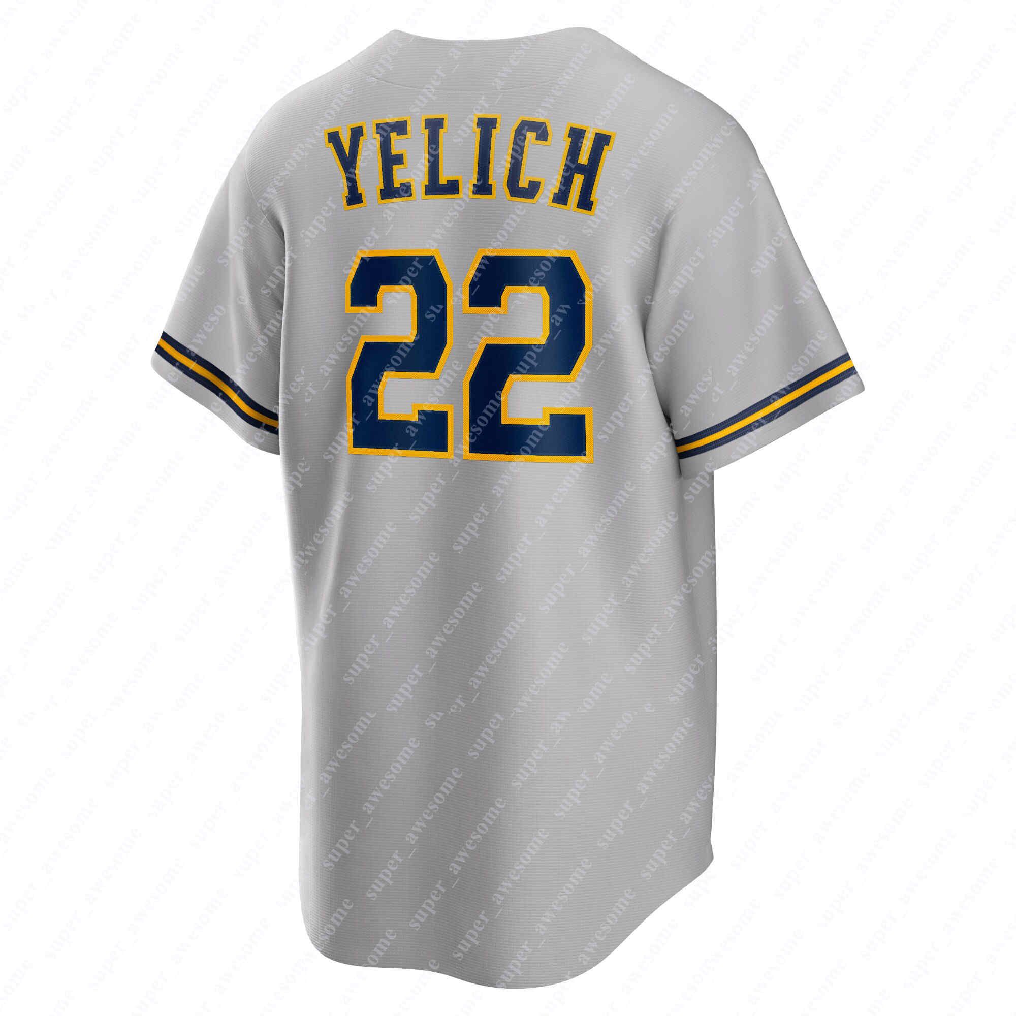 Rowdy Tellez Baseball Jersey 22 Yelich Brian Anderson Brice Turang ...