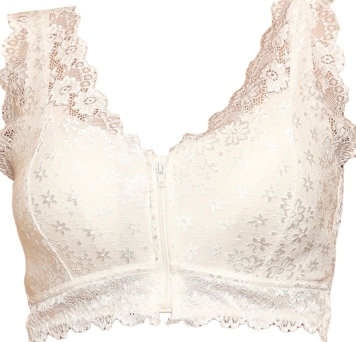 Female Vest Front Zipper Push Up Bra Full Cup Sexy Lace Bras For Women ...