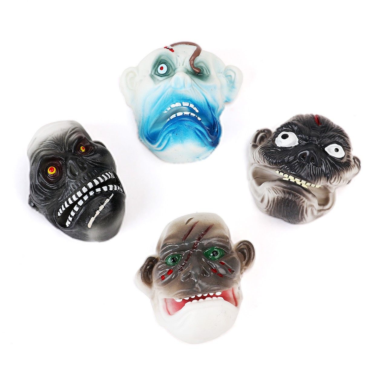 Four Ghost Masks Fingers Puppets Hand Puppet Toy Ghosts Face Finger ...