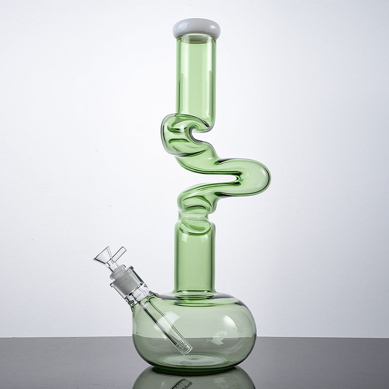 Wholesale Unique 18mm Clear Green Joint Beaker Bong With Diffused ...