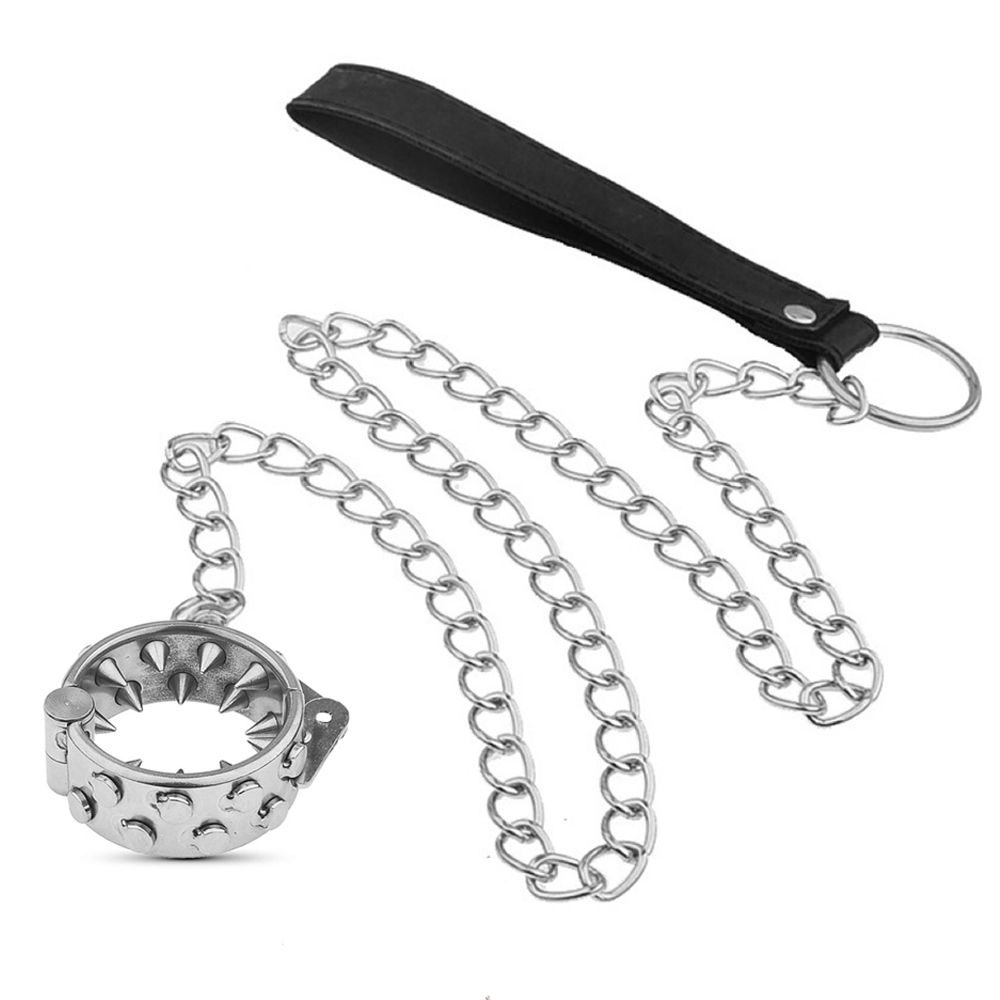 BDSM Stainless Steel Spike Scrotum Ring Cock Lock Penis Testicle ...