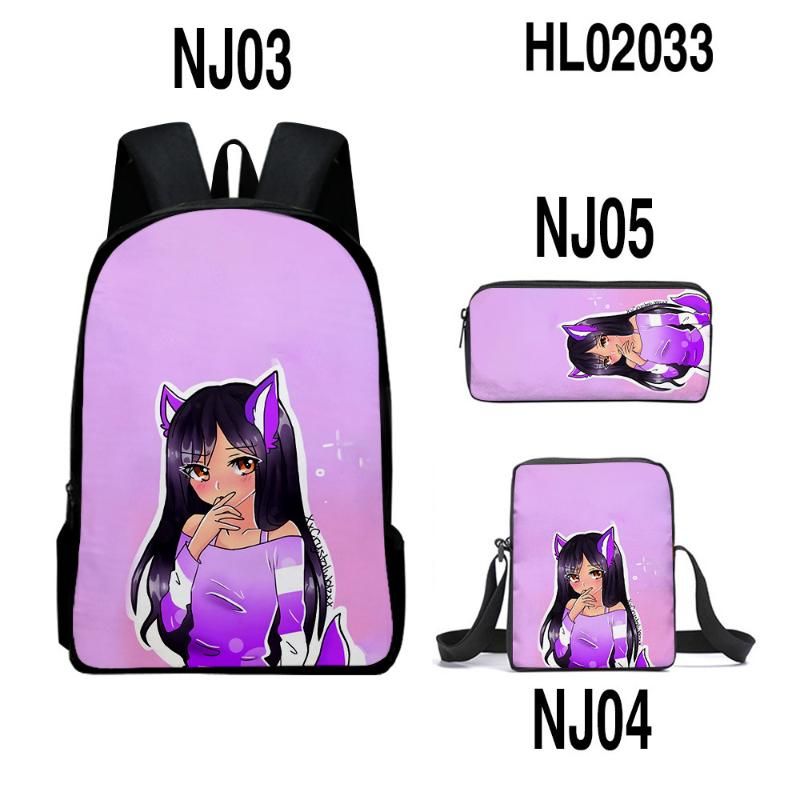 Backpack Novelty Kawaii Youthful Aphmau 3D Print Student Travel Bags ...
