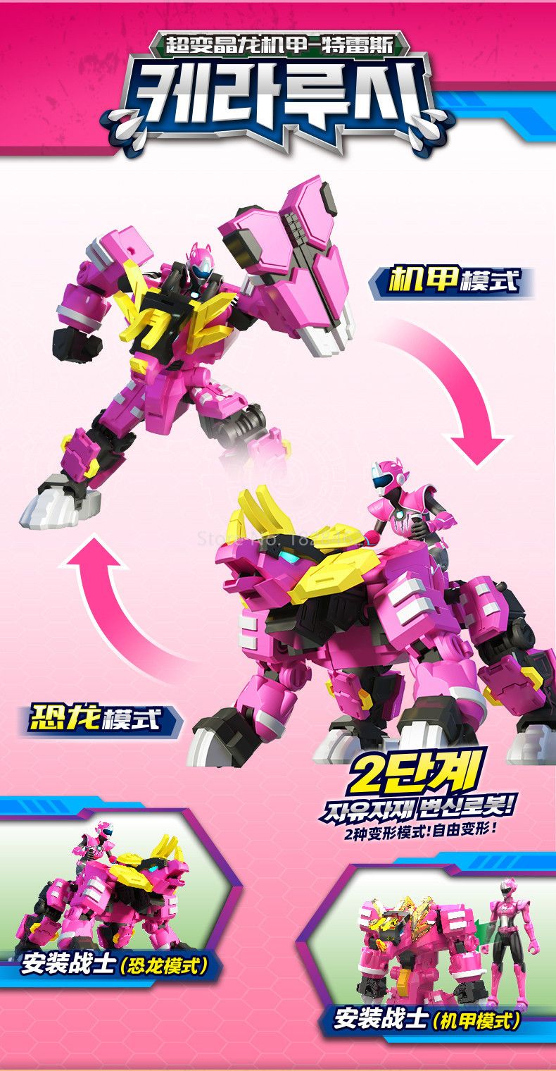 Mini Force 2 Super Dino Power Transformation Robot Toys Action Figures ...