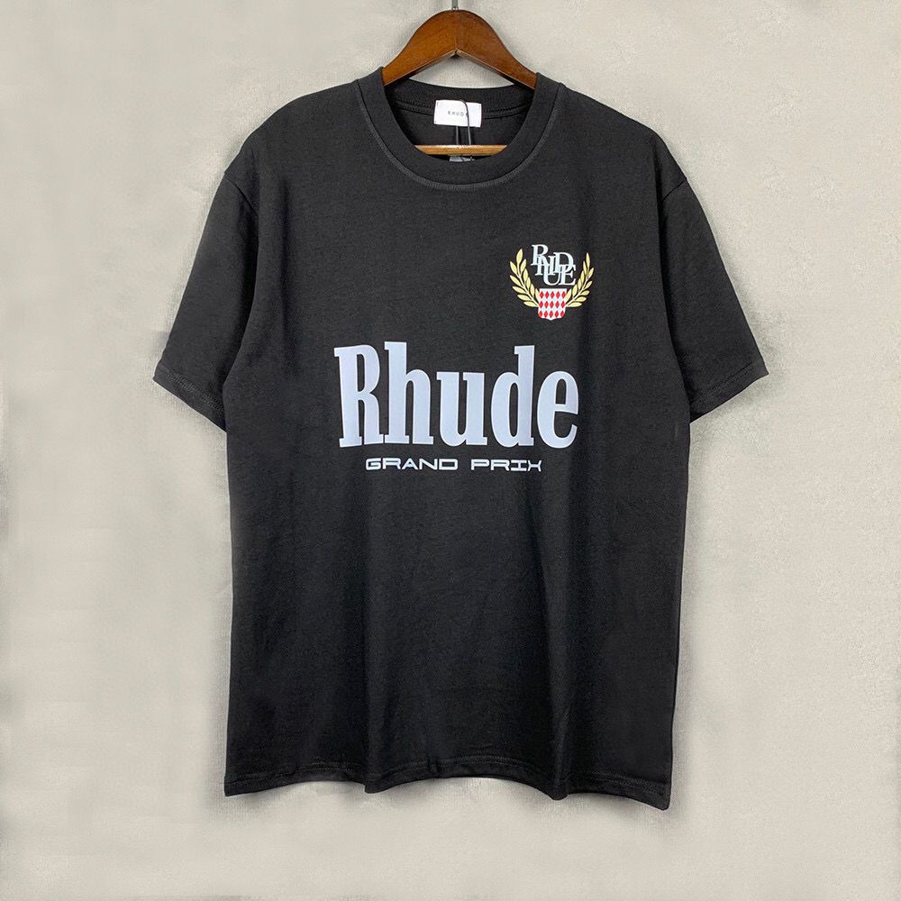 RH Designers Mens Rhude Embroidery T Shirts For Summer Mens Tops Letter ...