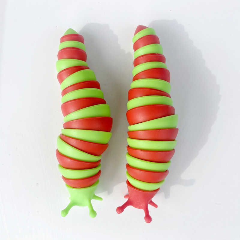 19CM Fidget Toys Slug Articulated Flexible 3D Slugs Favor Fidget Toy ...