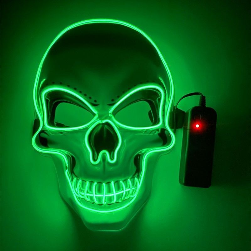 GlowLife Skull LED Mask: Spooky Light Up Costume For Halloween, Cosplay ...