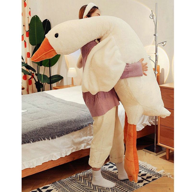 Giant Long Plush White Goose Duck Toy With Lifelike Wings Perfect For ...